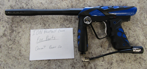 Smart Parts ION Paintball Gun Blue Black - No power - Parts or Repair ...