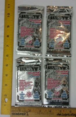 Valiant Unity collectors cards lot of 4 booster packs 1992 comic images ...