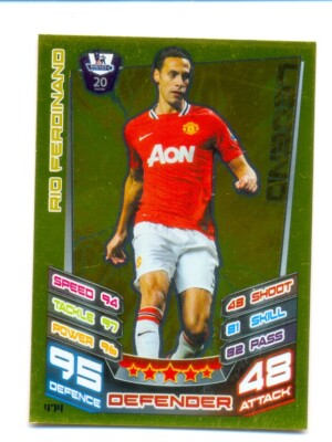 Match Attax PL 2012-2013 GOLD LEGEND Card No 474 Rio Ferdinand ...