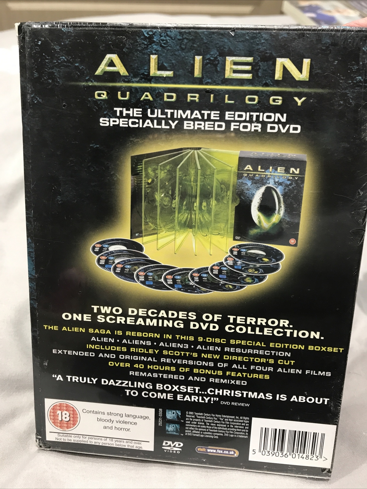 Alien Anthology (DVD, 2003, 9-Disc Set, Box Set) - Brand New Sealed ...