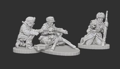 Just Some Miniatures WW2 Finnish Maxim MMG Team Flames of War 15mm 20mm ...