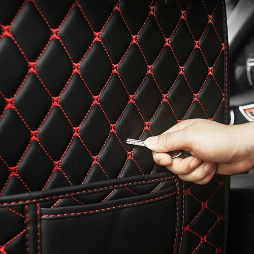 PU Leather Protector Cover Car Seat Back Anti Kick Pad Mat Universal ...