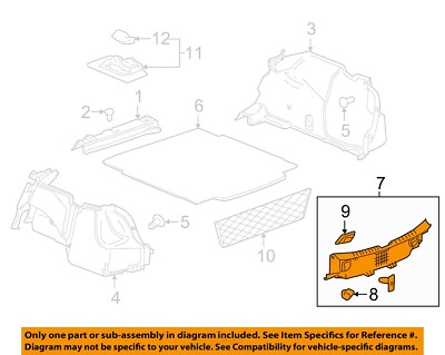 GM OEM 16-24 Malibu Rear Body Floor Interior Trim-Rear Panel Trim ...