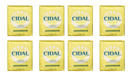 CIDAL Antibacterial Soap With Grapefruit Extract (16 x 100g bars) 8 ...