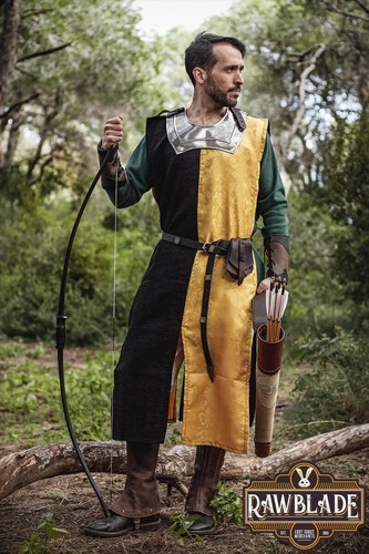 Lawrence Knight Bitone Tabard Yellow for Fantasy Medieval LARP or Ren ...