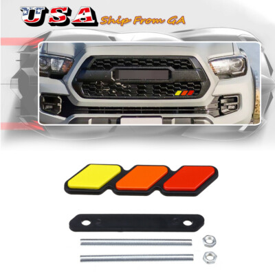 Tri-color 3 Grille Badge EMBLEM EOA For Toyota Tacoma 4Runner Tundra FJ ...