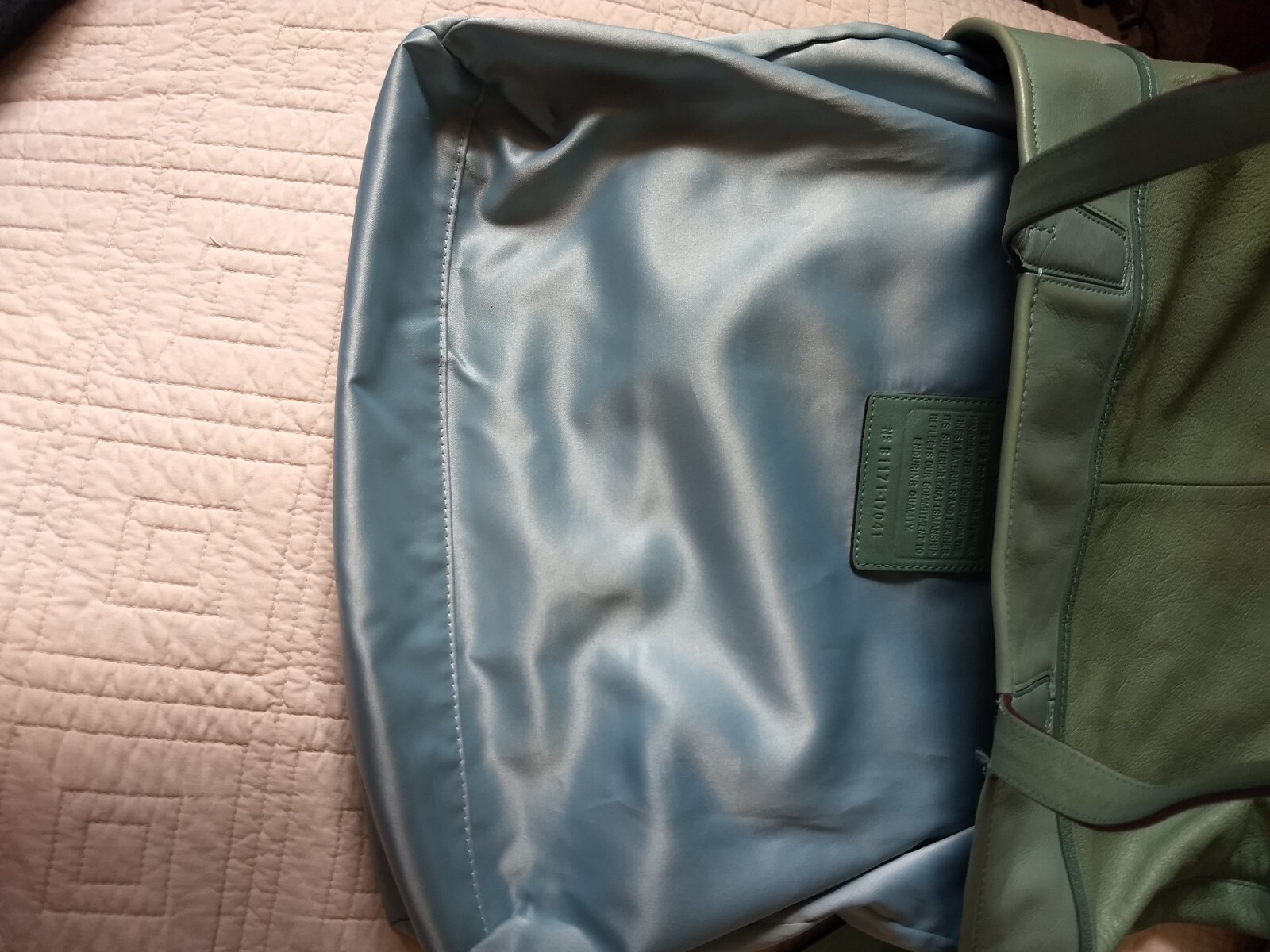 Coach Signature Audrey Perforated Sea Foam Aqua Leath… - Gem