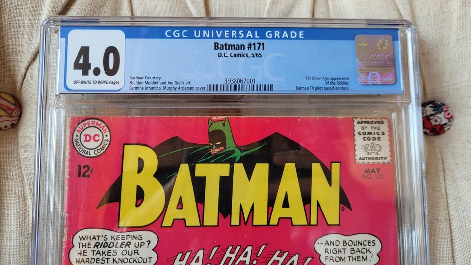 🔥 Batman #171 DC Comics 1965 1st Silver Age Riddler CGC 4.0 OW WHITE ...