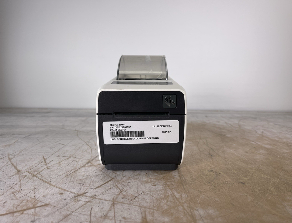 ZEBRA ZD411 ZD4AH22-D01E00EZ DIRECT THERMAL LABEL PRINTER W/POWER ...