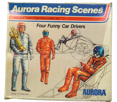 1973 Aurora Racing Scenes Four Funny Car Drivers 1/16 Scale Model Hobby ...