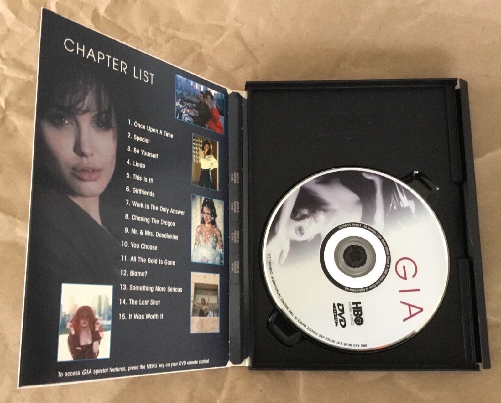 Gia DVD cult film movie complete Angelina Jolie 2001 HBO Gia Carangi ...