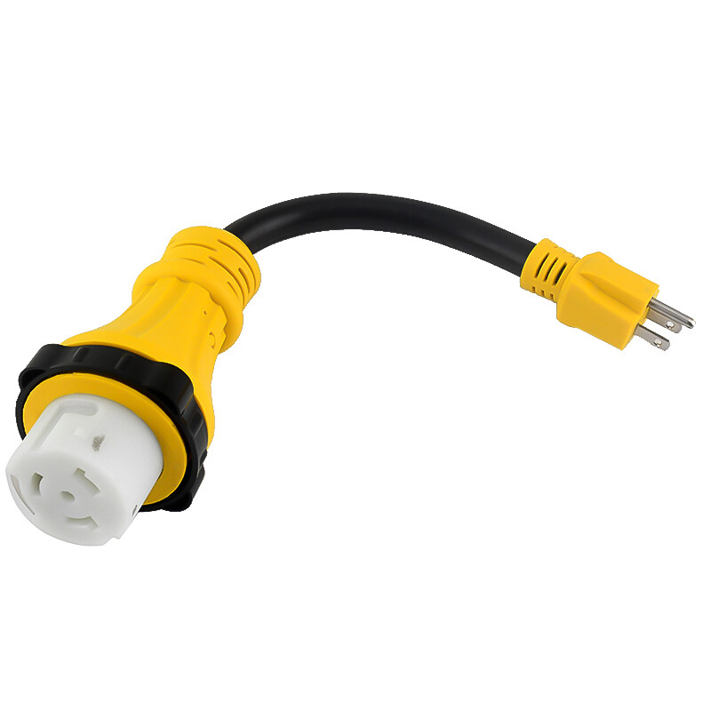 50 Amp to 15 Amp RV Adapter Plug: 110V Power Conversion with 12 Inch ...