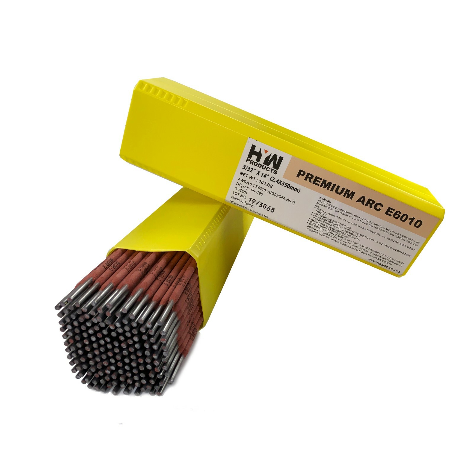 E6010 3/32" Premium Arc Welding Rods Carbon Steel Electrode 10 lb Box ...