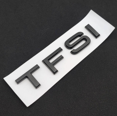 Logo Audi TFSI Métal Autocollant Emblème Coffre Arrière Noir A3 A4 A5 ...