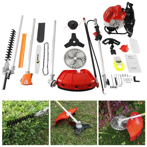 5-In-1 Garden Multi Tool Set Petrol Strimmer Brush Cutter Hedge Trimmer ...