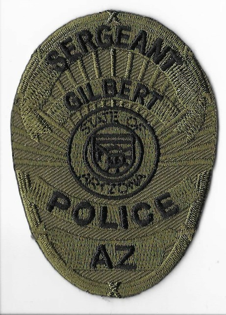 Gilbert Police Department, Arizona Sergeant Subdued Breast Patch | eBay