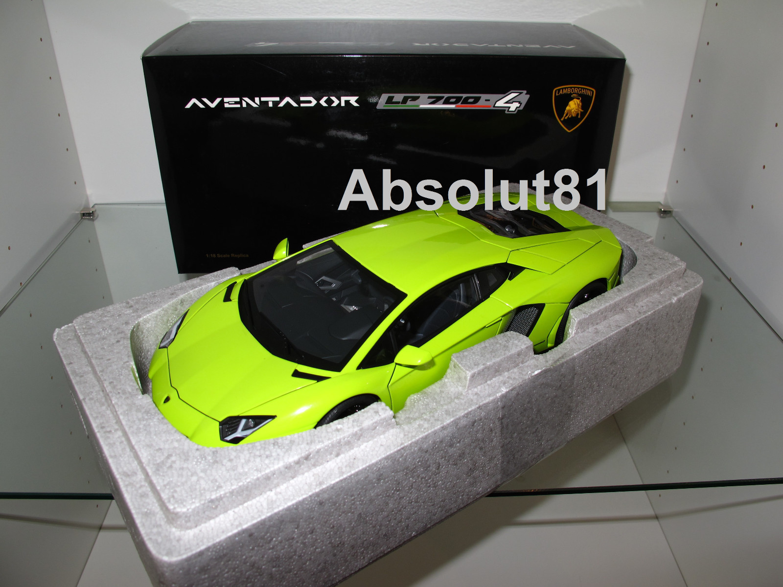 1:18 Autoart Lamborghini Aventador LP700-4 grün green, 74668 NEU & OVP ...