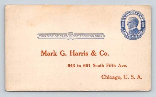 Postal Card Mark G. Harris & Co. Advertising Postcard | eBay