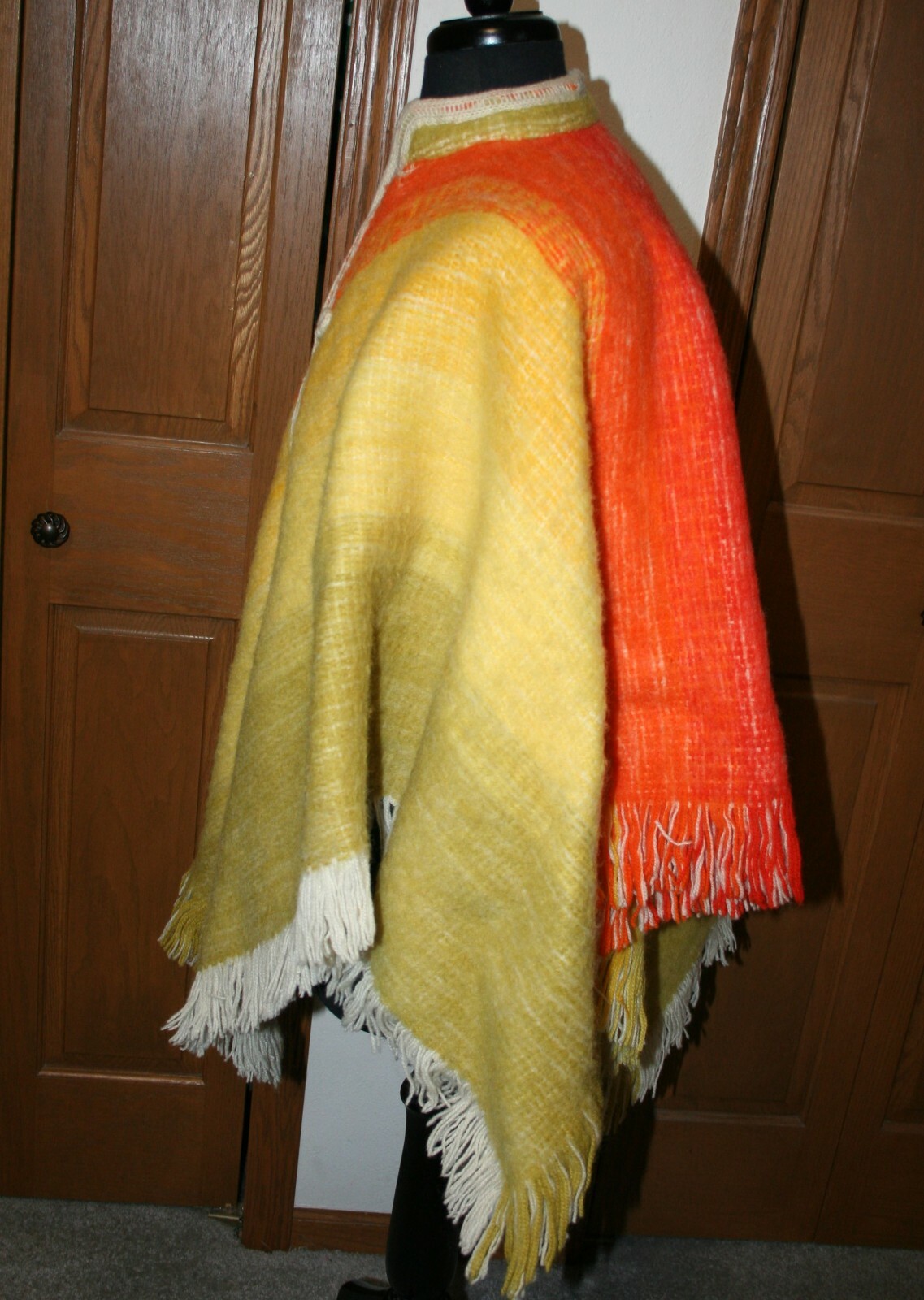 WOOL Poncho Southwestern Tribal? Native Mexican? Hand… - Gem