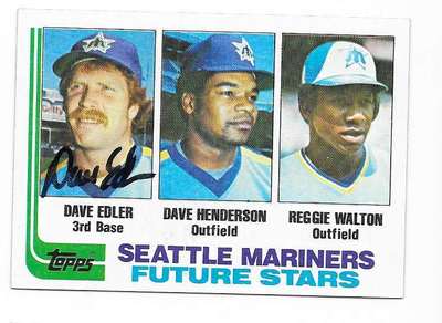 DAVE EDLER 1982 TOPPS AUTOGRAPHED SIGNED # 711 MARINERS | eBay
