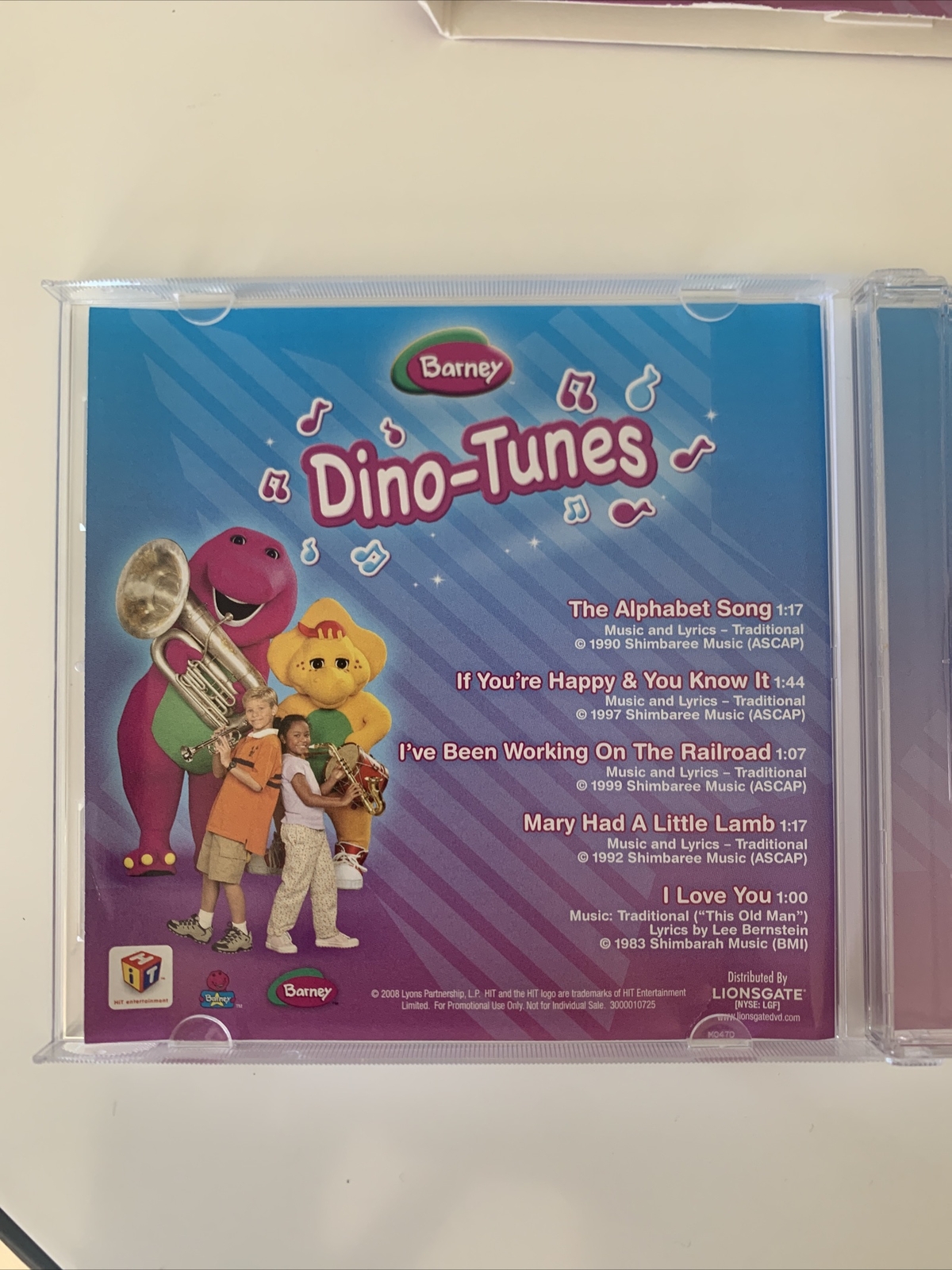 Barney CD DINO-TUNES PBS TV Music Dinosaur Barny Barnie USA RELEASE ...