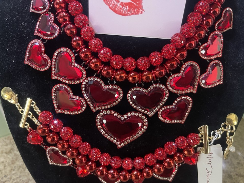 New! Betsey Johnson Love Spell Valentine's Necklace, Bracelet ...