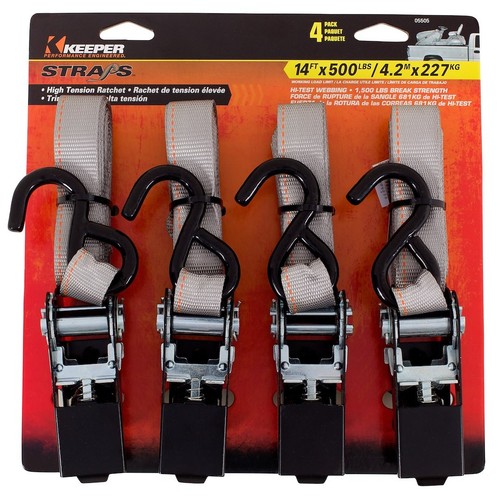 Keeper 05505 14 X500lb Ratchet 4 Pack | eBay