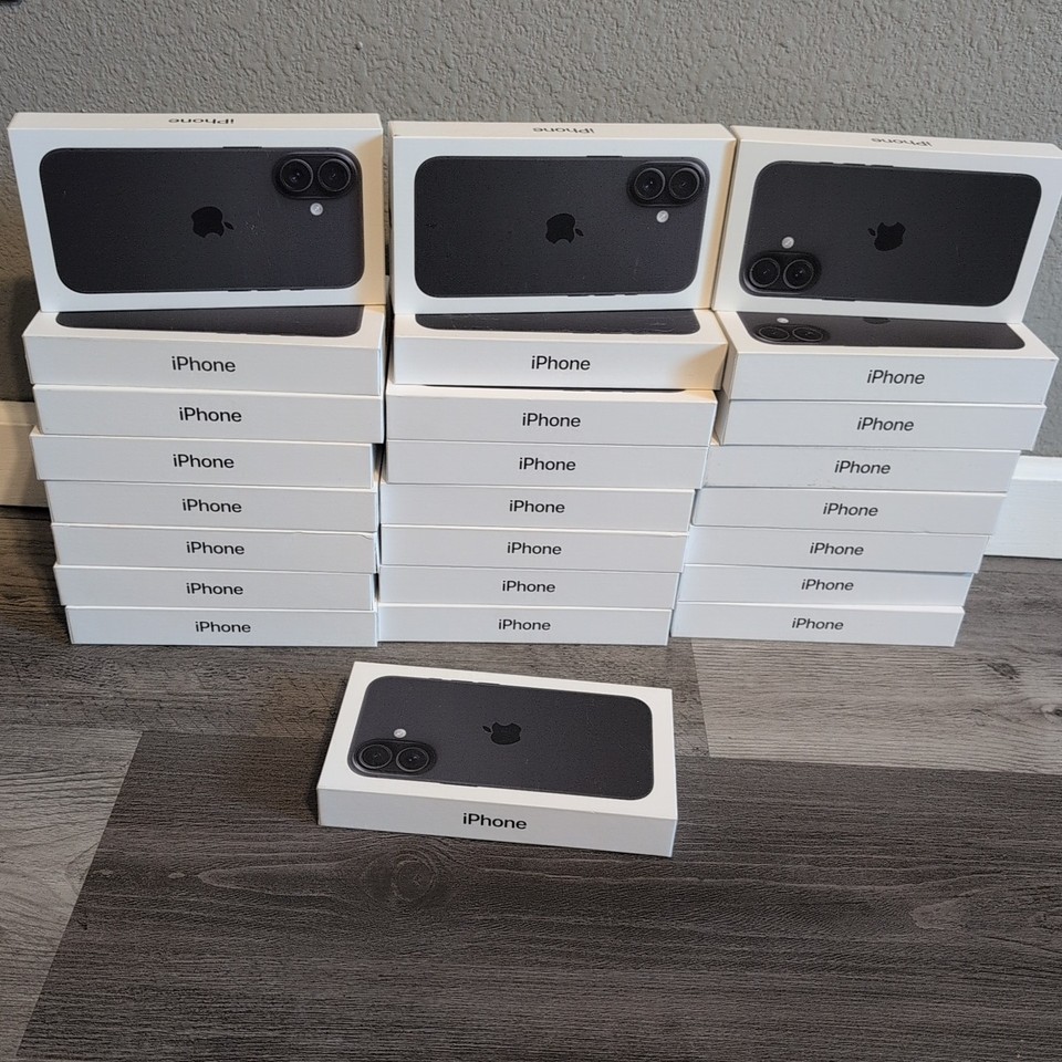 Apple iPhone 16 EMPTY BOX ONLY Lot Of 25 Black Titanium 256GB A3081 ...
