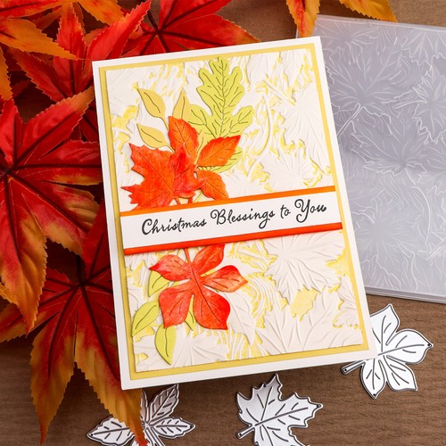 3D Embossing Folders Maple Leaf Stencils For DIY Scrapbooking Craft ...