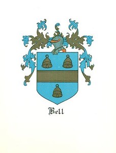 Great Coat of Arms Bell Family Crest genealogy, would look great framed ...