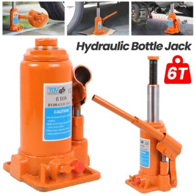 6 Ton Bottle Jack Heavy Duty Hydraulic Lifting Ram Car Van Boat Truck ...