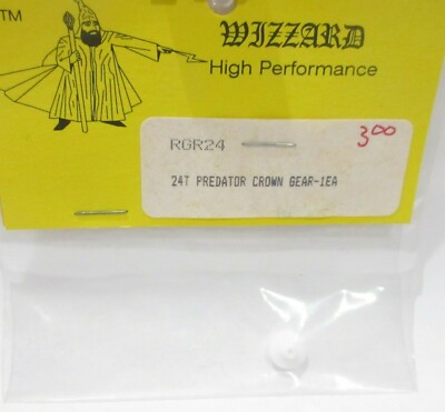 WIZZARD HIGH PERFORMANCE SLOT CAR HO SCALE 24 TOOTH PREDATOR CROWN GEAR ...