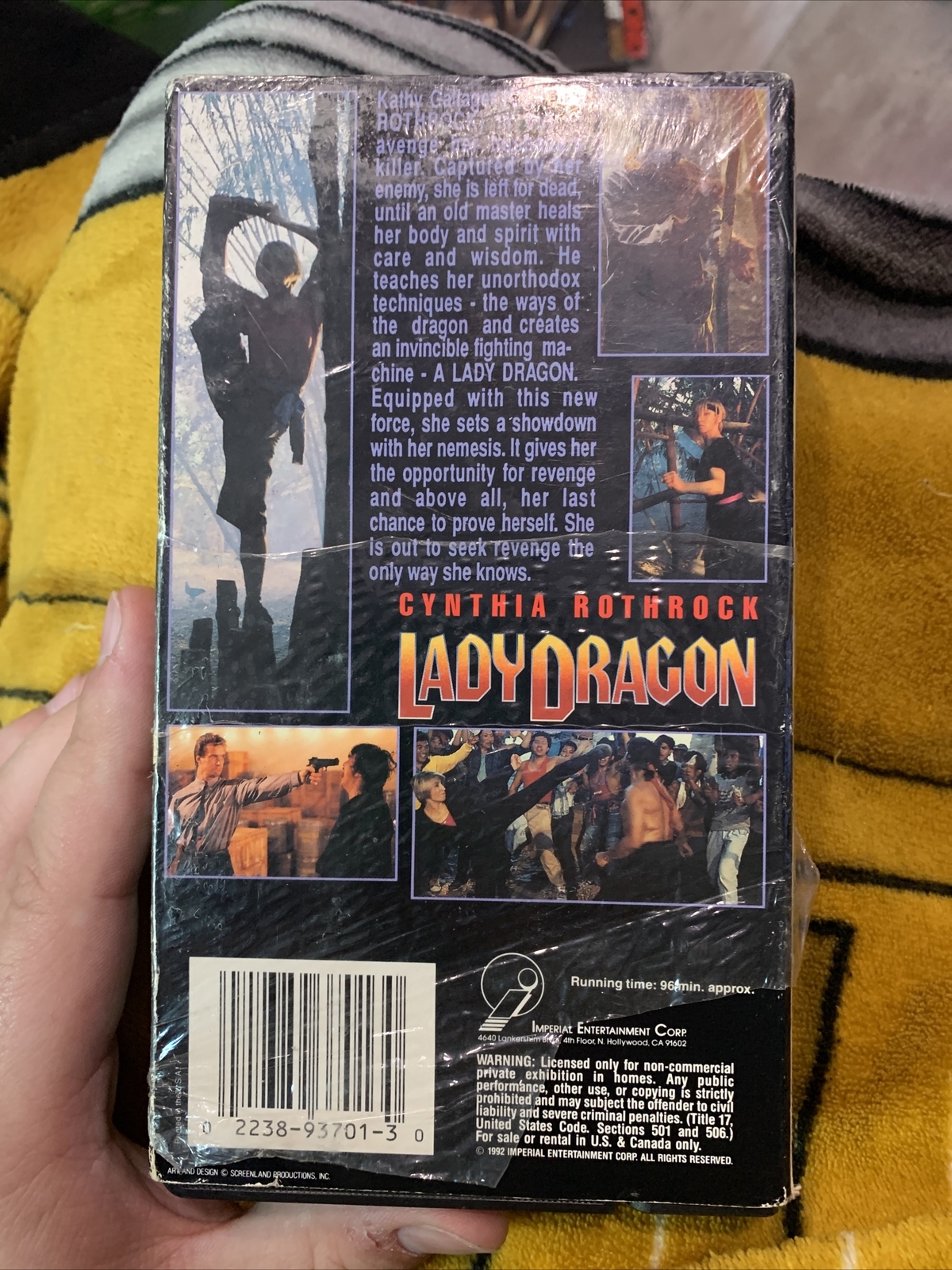 Lady Dragon Cynthia Rothrock VHS Movie Kickboxing Kickboxer 92 OOP Cult ...