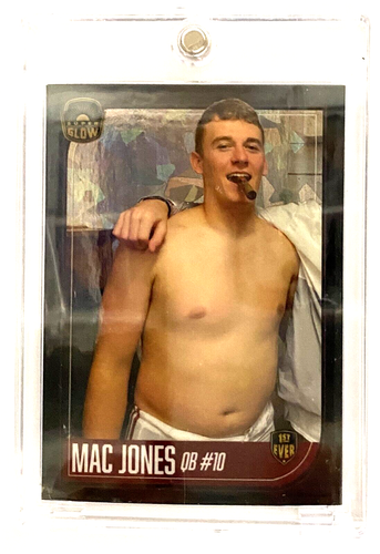 MAC JONES 2021 SUPER GLOW SPORTS ROOKIE BLACK ICE SER# 054/100 CIGAR | eBay