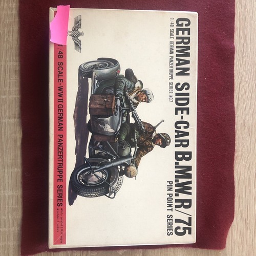 1/48 BANDAI Maquette à monter GERMAN SIDE CAR B.M.W.R/75 MADE IN JAPAN ...