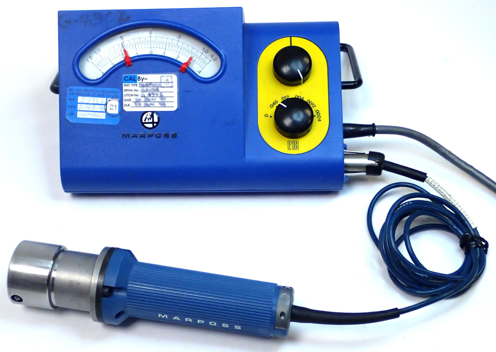 MARPOSS E18 ELECTRONIC BORE GAUGE 8443100003 85-290V w/ M1 ELECTRON PROBE | eBay