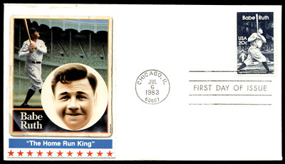 1983 Babe Ruth FDC "The Home Run King" Card Fleetwood Cachet | eBay