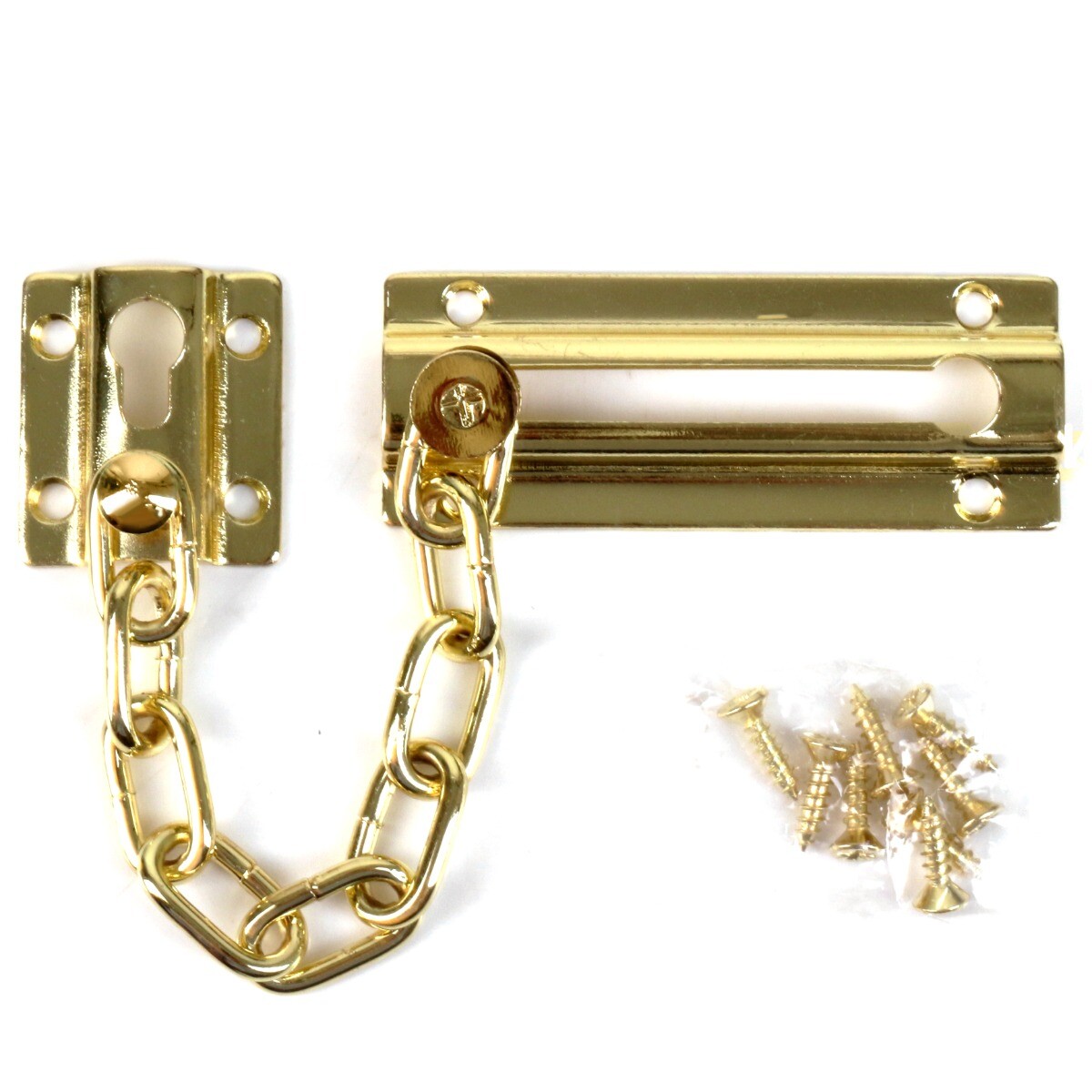 HEAVY DUTY BRASS DOOR CHAIN Safety Lock Security Guard Sliding Catch ...