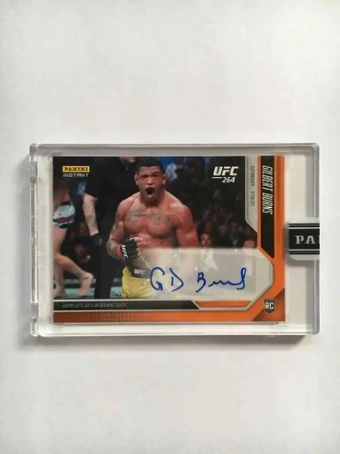 2021 PANINI UFC INSTANT GILBERT BURNS BACK ON WINNING TRACK AUTO CARD ...