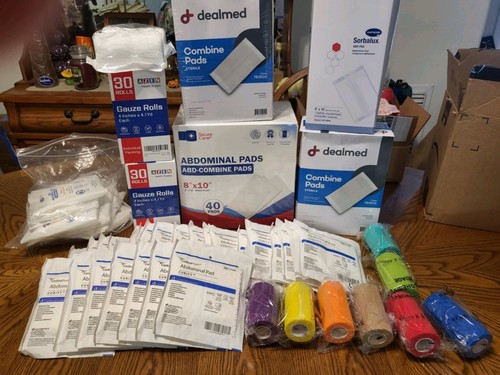 Miscellaneous Bulk medical supplies, new never used as seen in picture ...