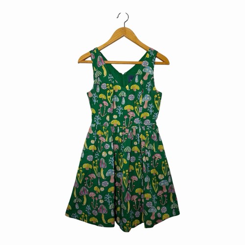 ModCloth Pleasant Temperament Cotton A-Line Dress Small Whimsical ...