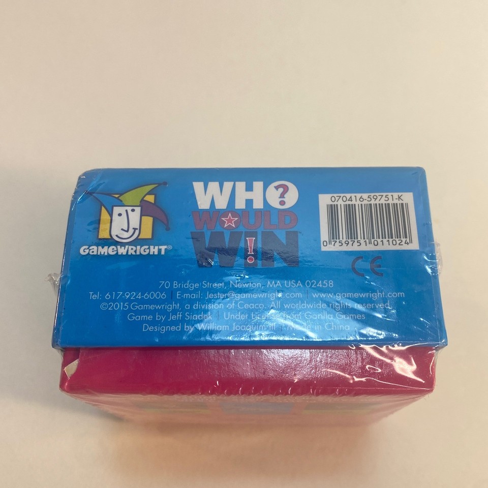 Gamewright Who Would Win The Ultimate Celebrity Showdown Card Game NEW ...