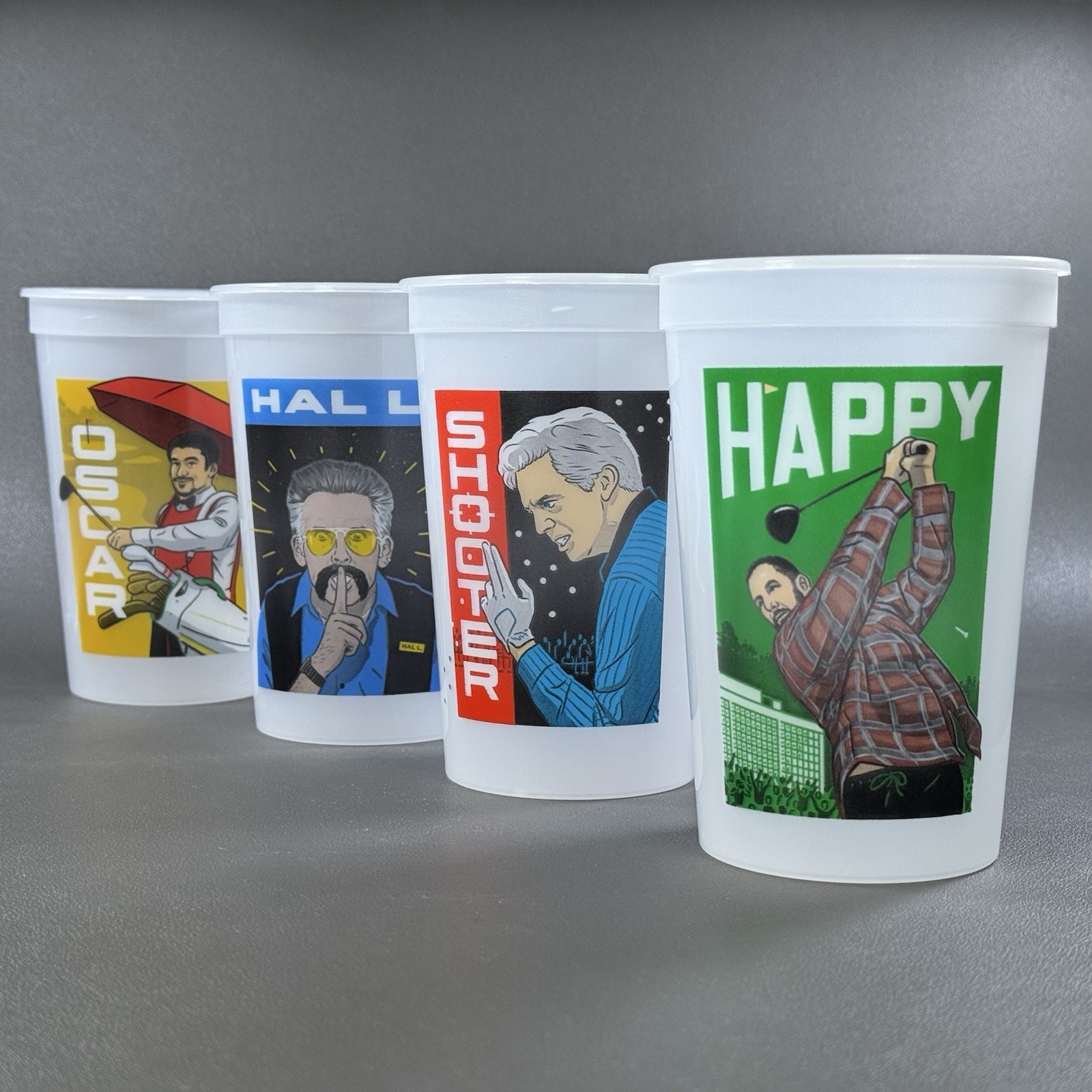 Happy Gilmore 2 Subway Collectible Cups - COMPLETE Set Of 4 Sandler Bad ...