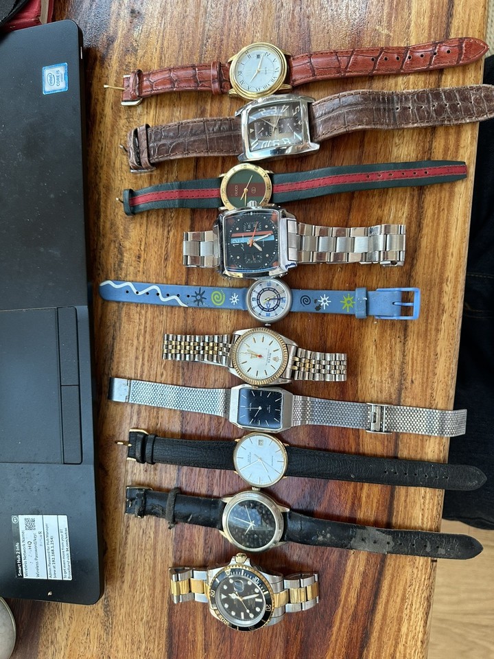 Job lot Ten Mixed Watches Some Working. Some Need Repairing Some for ...