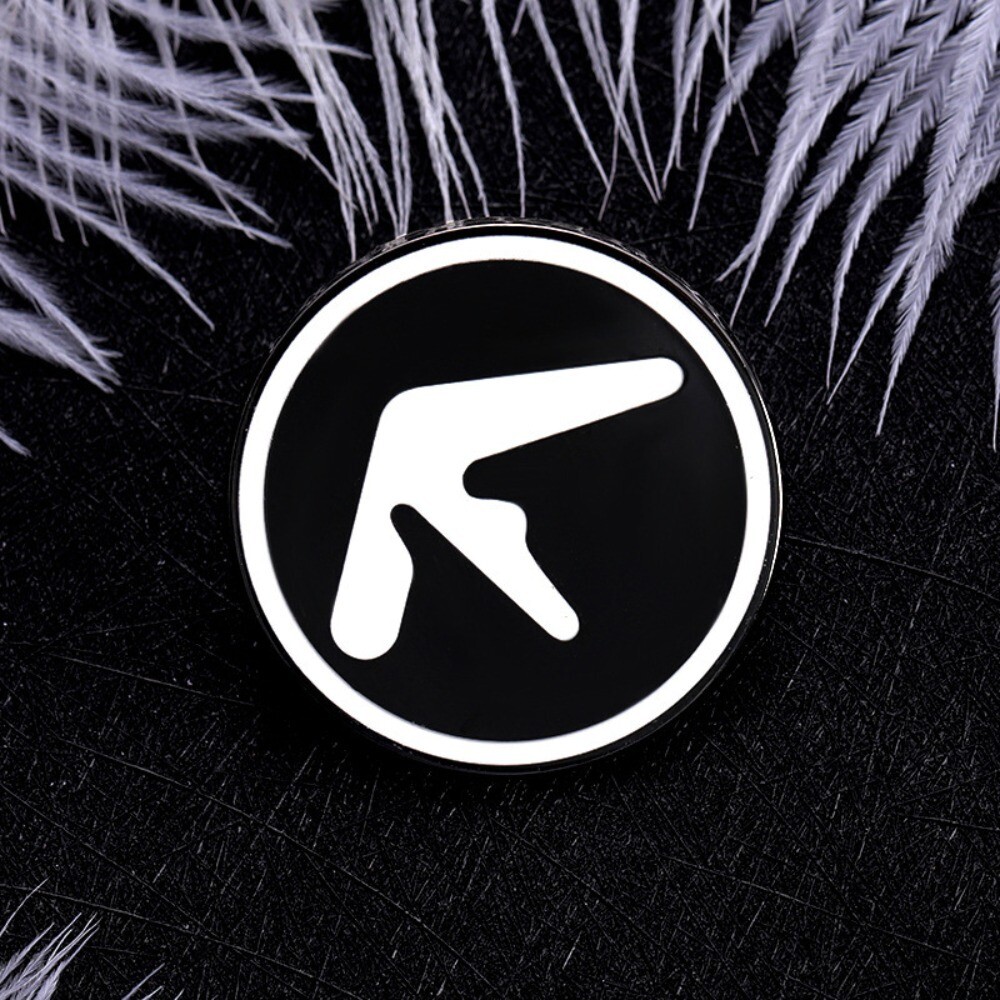 Mini Aphex Twin Logo Pin Copper Brooches Portable Music Band Badge ...