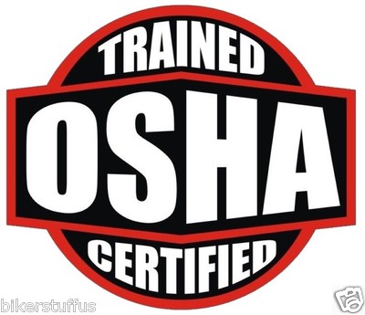 TRAINED CERTIFIED OSHA HELMET STICKER / HARD HAT STICKER | eBay