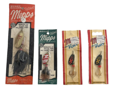 Mepps Vintage Fishing Spinner Baits Lot Of Four New Old Stock | eBay