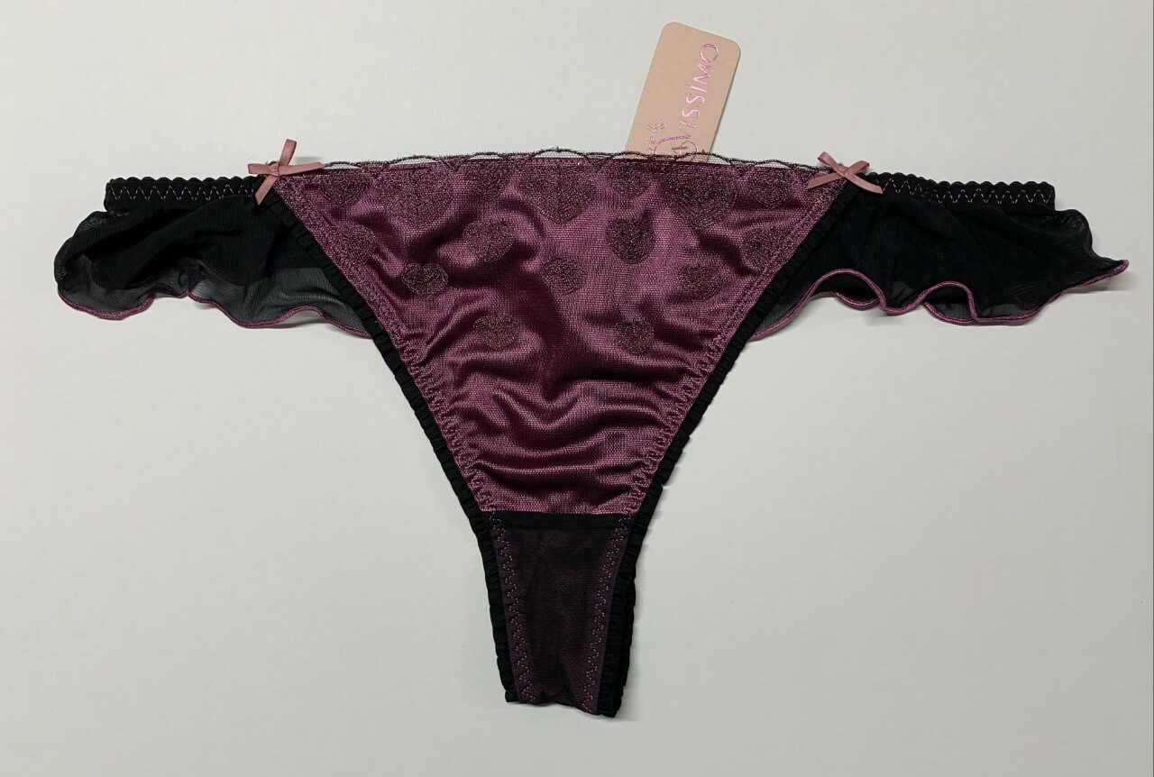 BRAVISSIMO Luxe Heart Lace Underwired Bras Thong Brief Set Lingerie ...