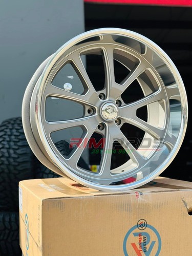 4 NEW 22" 22X8.5 22X10.5 RESTO WHEELS RIM 5X127 OBS CHEVY C-10 GMC ...