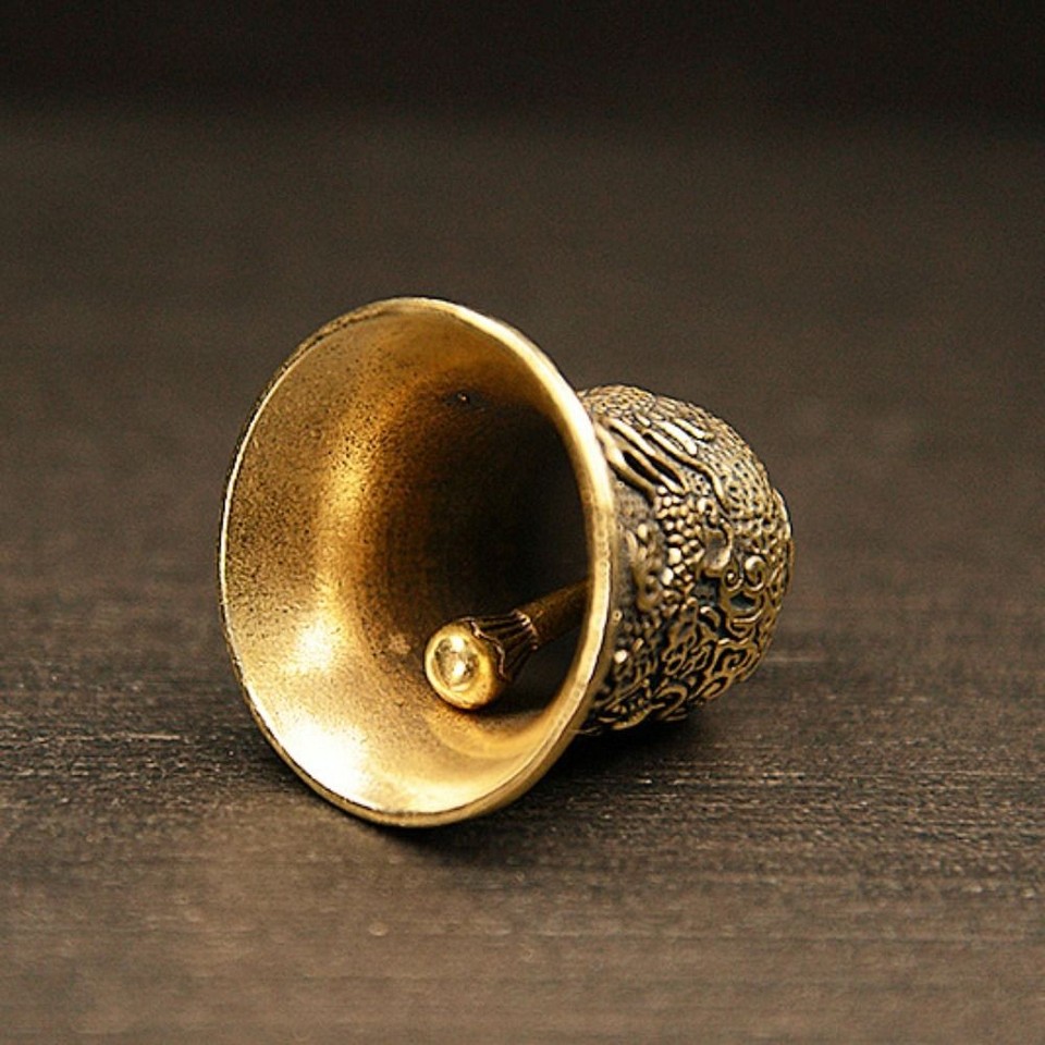 Embossment Design Biker Good Luck Charm Evil Spirit Trap Bell Men's ...